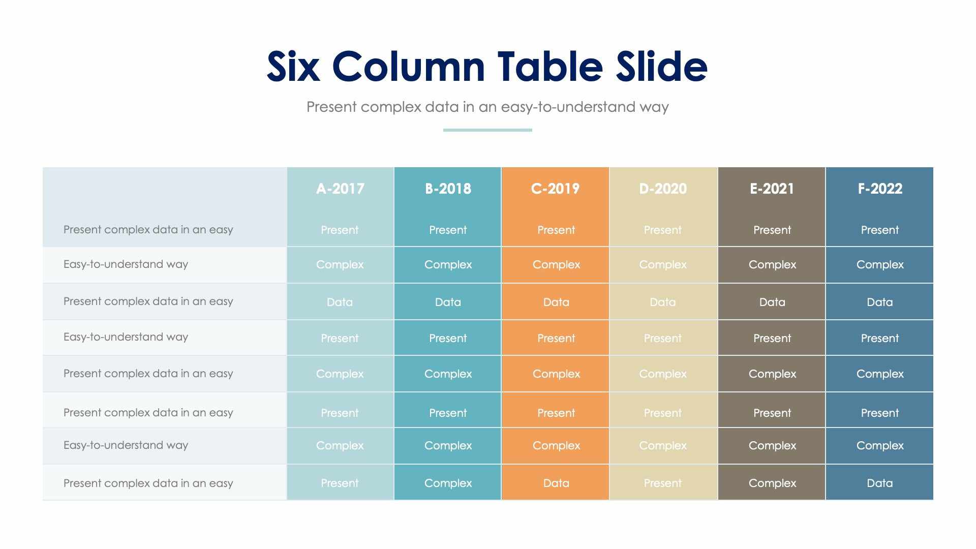 Six Column Table Slide Infographic Template S12272109 | Infografolio