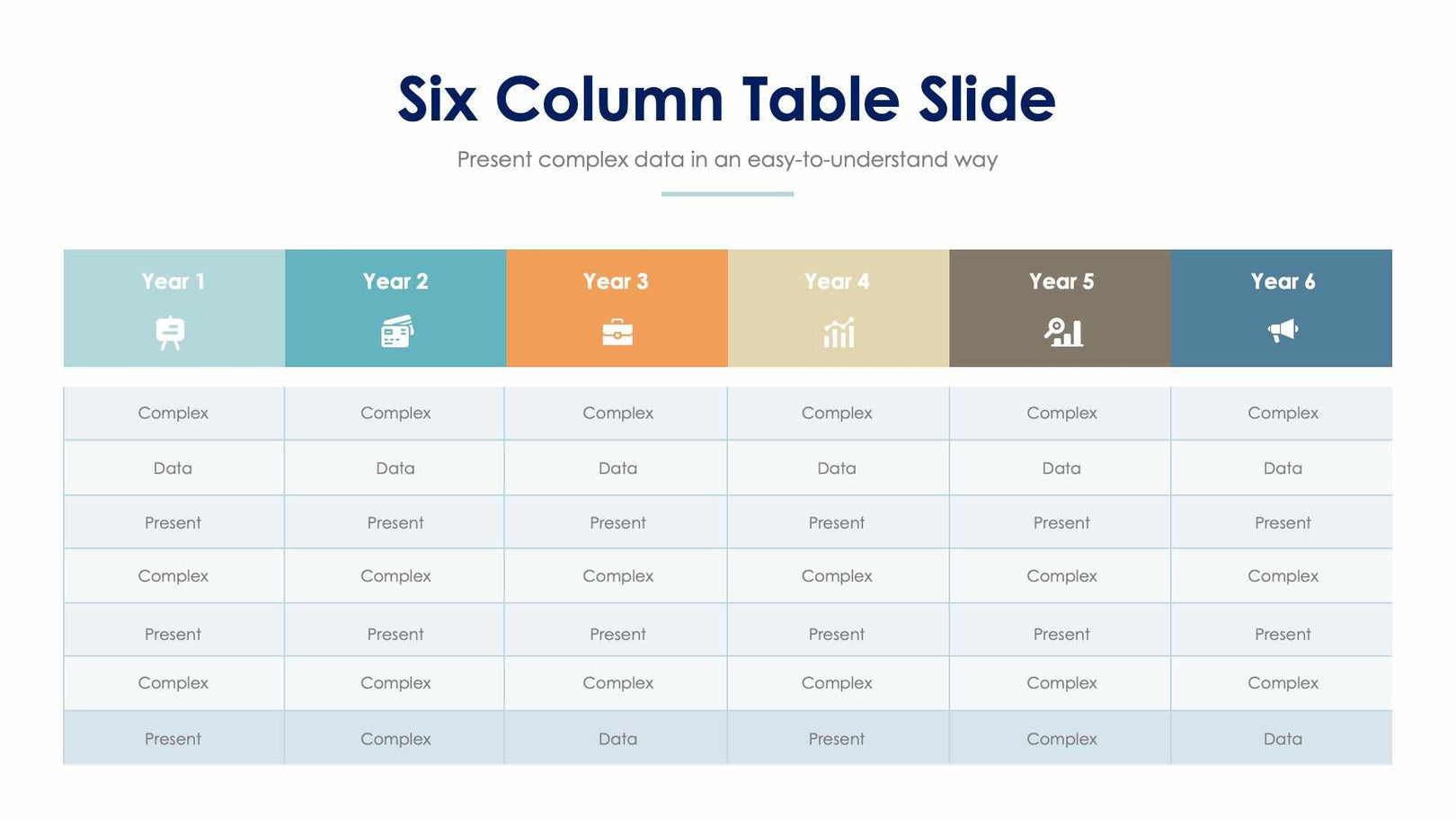 Six Column Table Slide Infographic Template S12272110 – Infografolio