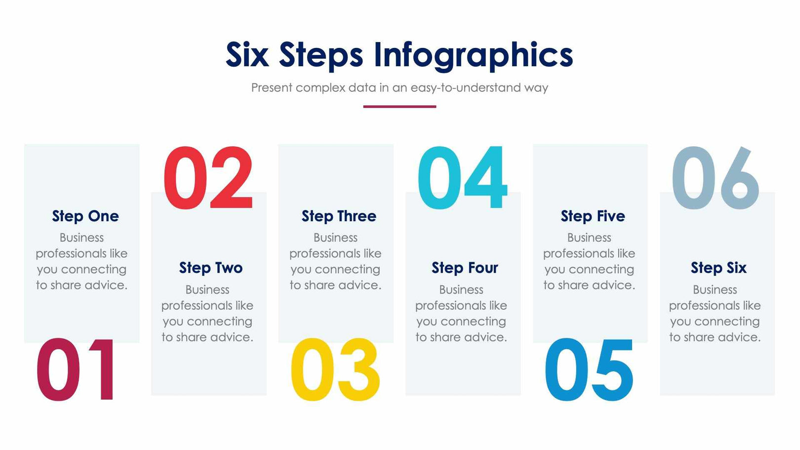 Six Steps Slide Infographic Template S02042202 – Infografolio