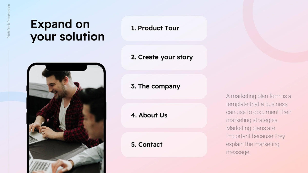 Solution Red and Blue Slide Template S11012201 – Infografolio