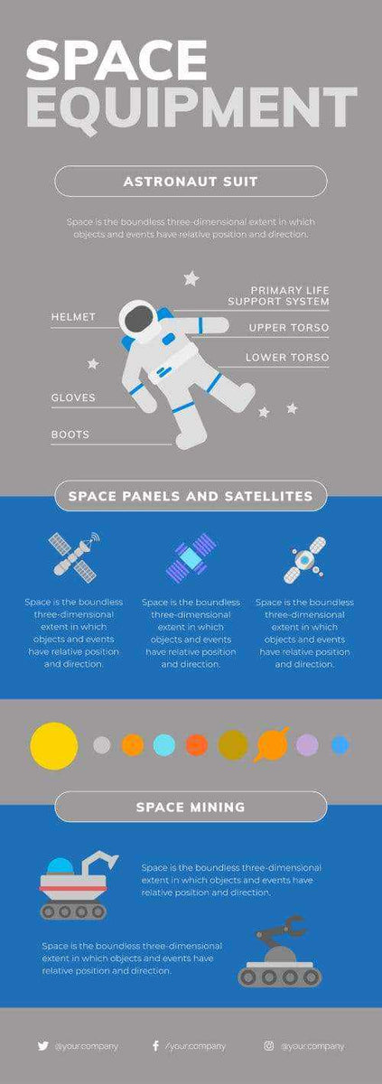 Space Equipment Infographic Template – Infografolio