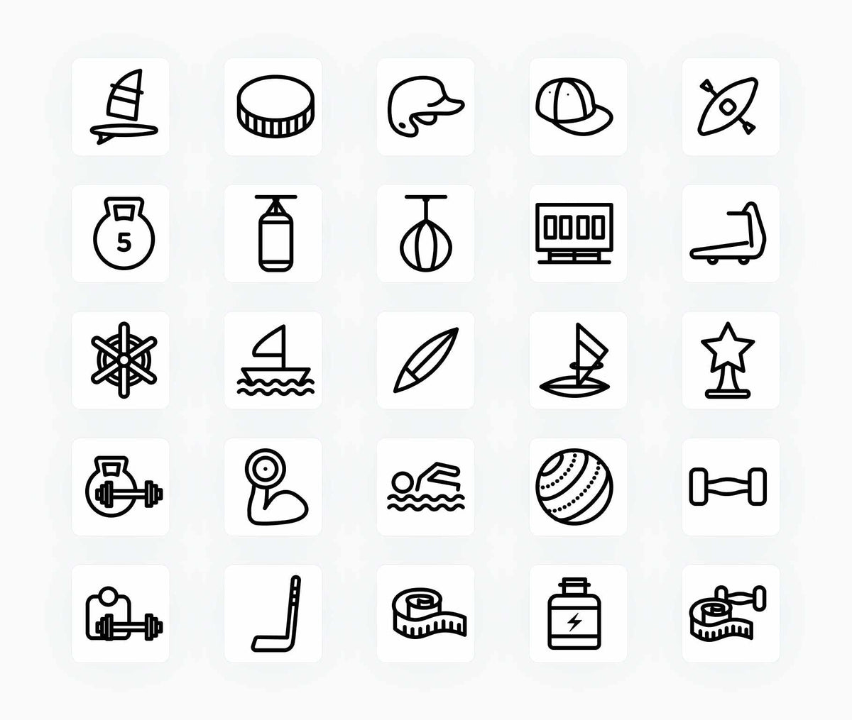 Sport Outline Vector Icons S12162103 – Infografolio