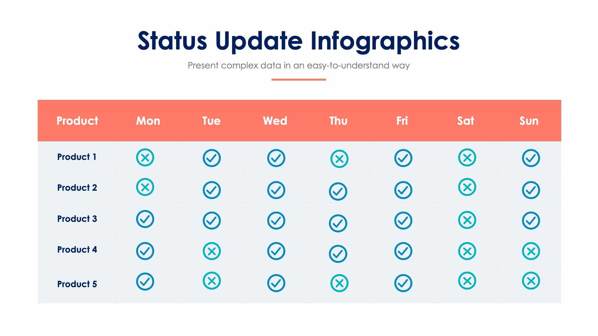 Status Update Slide Infographic Template S01102201 | Infografolio