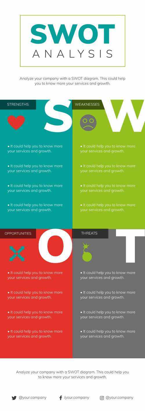Colorful SWOT Analysis Infographic Template | Infografolio