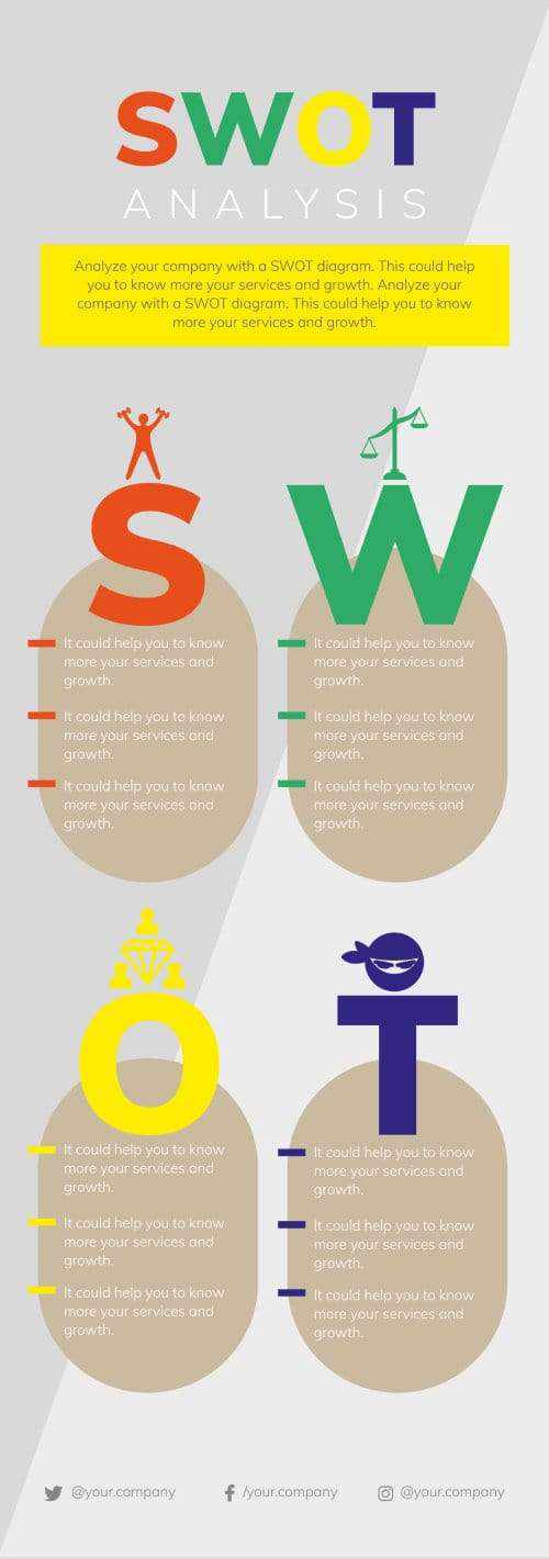 Gray SWOT Analysis Infographic Template | Infografolio