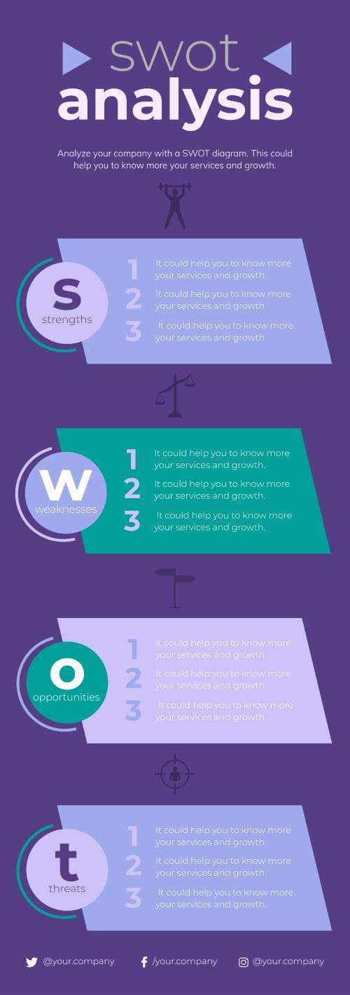 Colorful SWOT Infographic Template – Infografolio