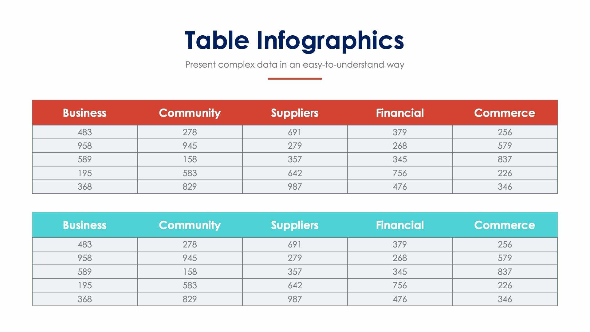 Table Slide Infographic Template S01112204 | Infografolio