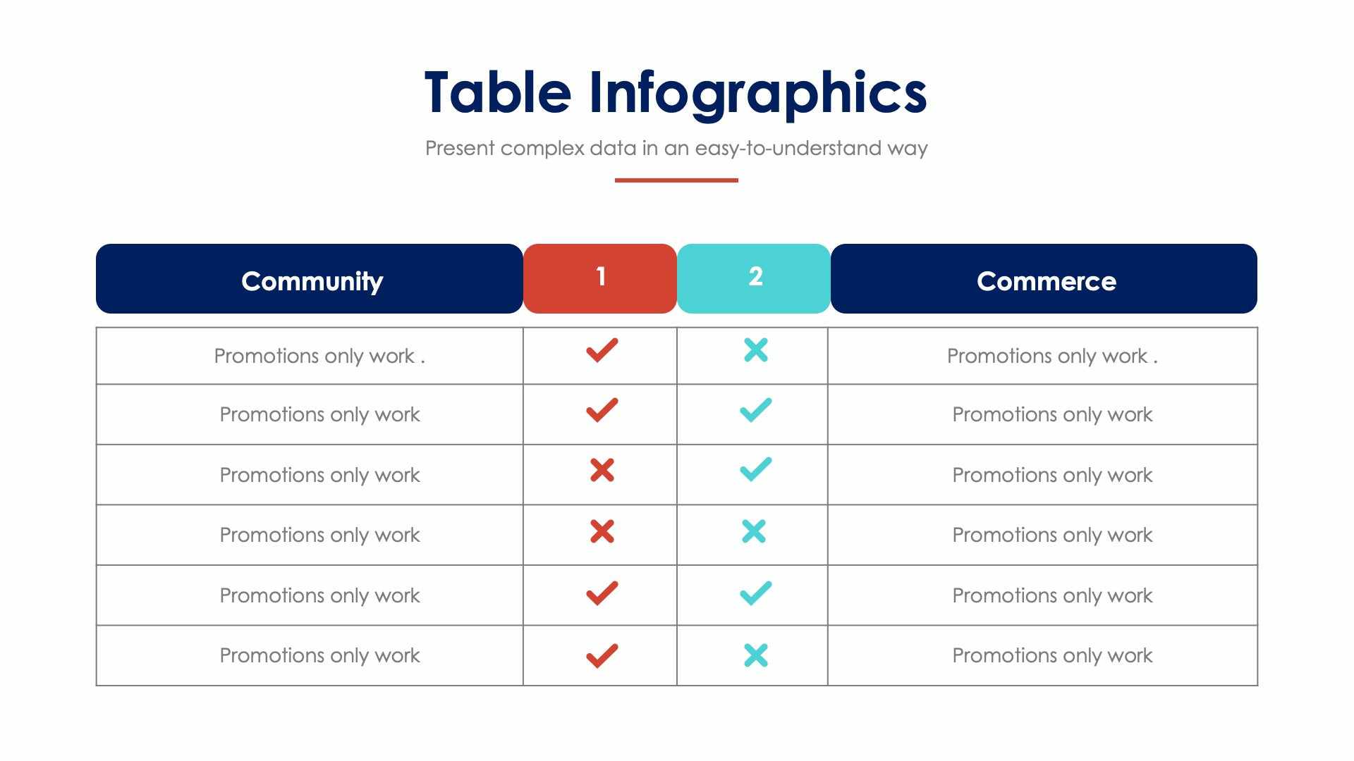 Table Slide Infographic Template S01112207 | Infografolio