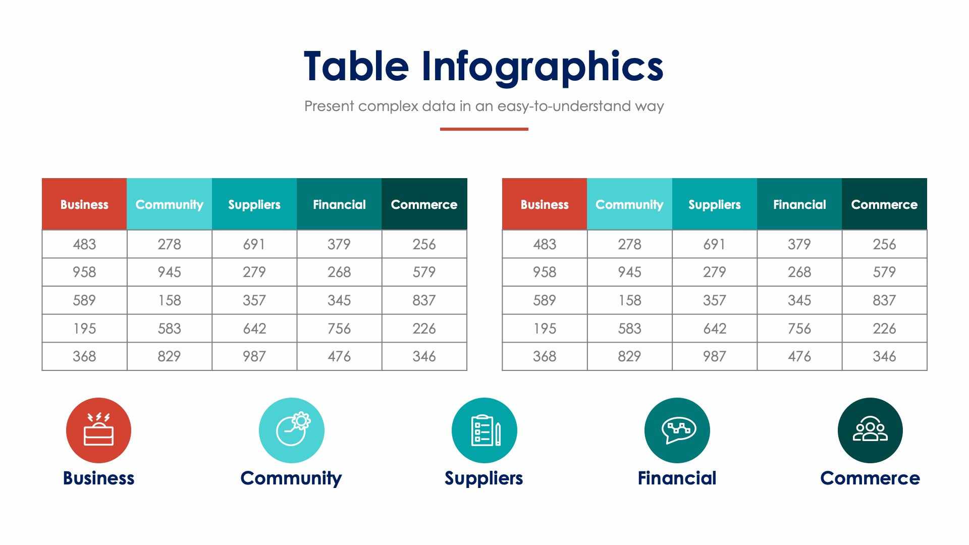 Table Slide Infographic Template S01112210 | Infografolio