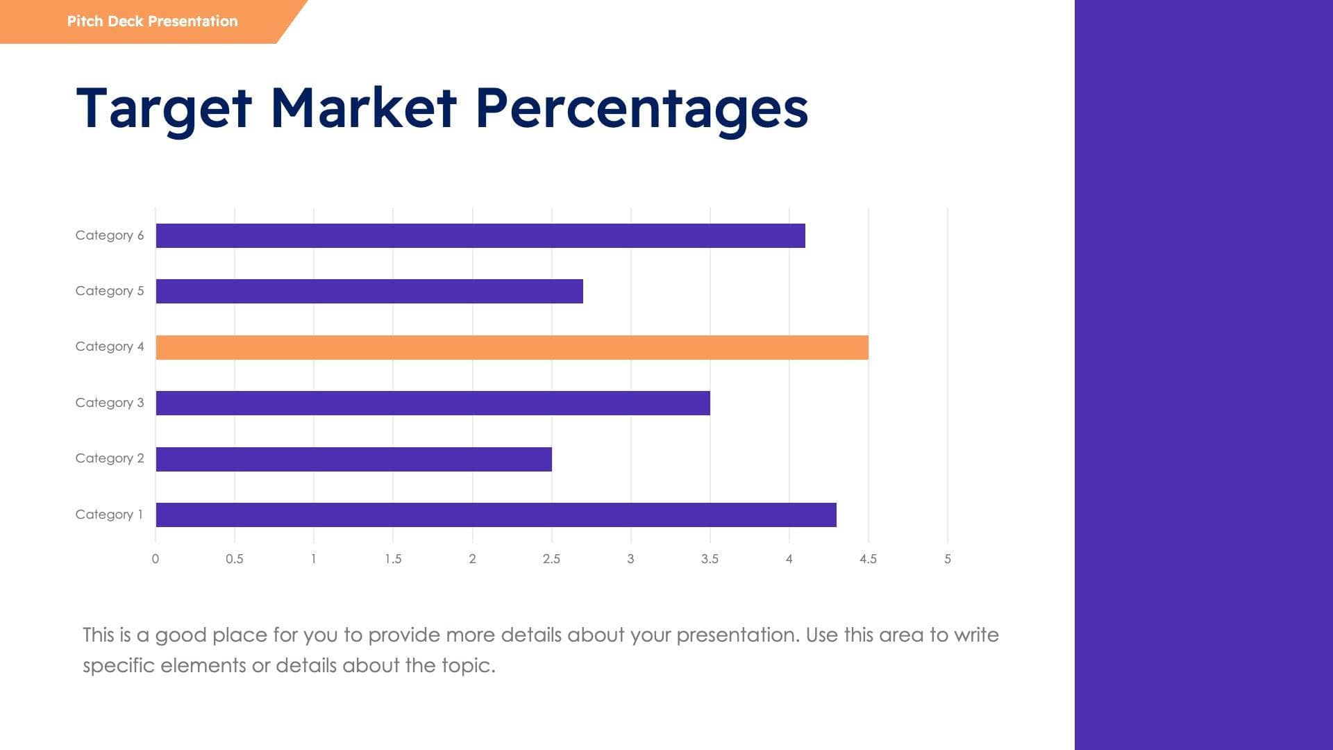 Target Market Percentages Orange and Purple Slide Template S10172201 ...