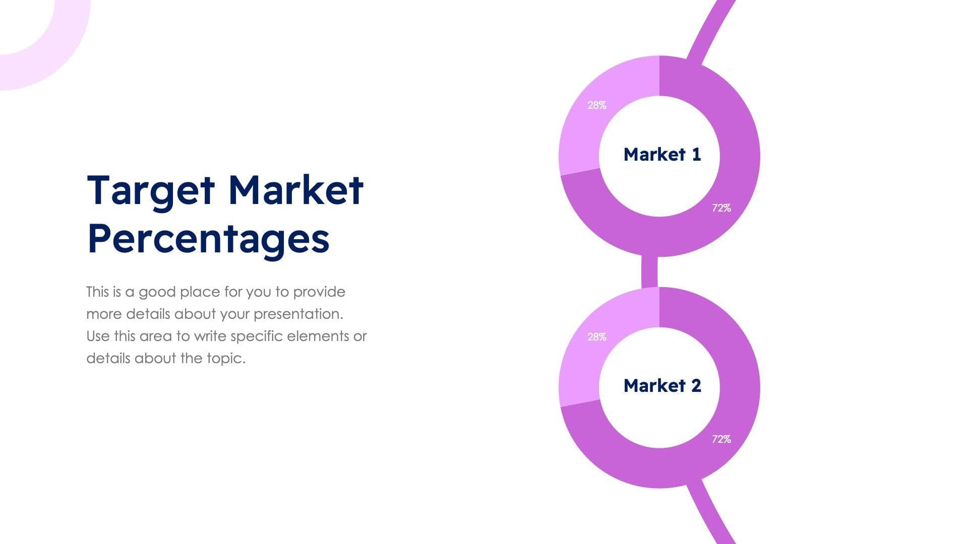Target Market Percentages Slide Template S10172201 | Infografolio