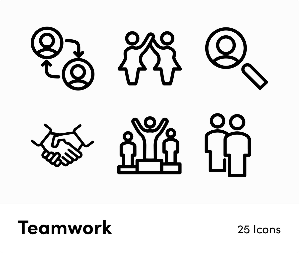 Teamwork Outline Vector Icons S12162101 – Infografolio