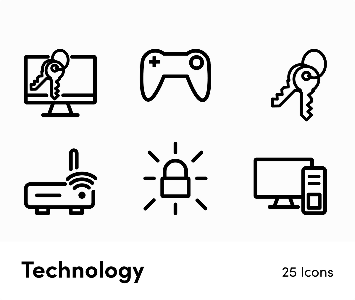 Technology Outline Vector Icons S12162102 – Infografolio