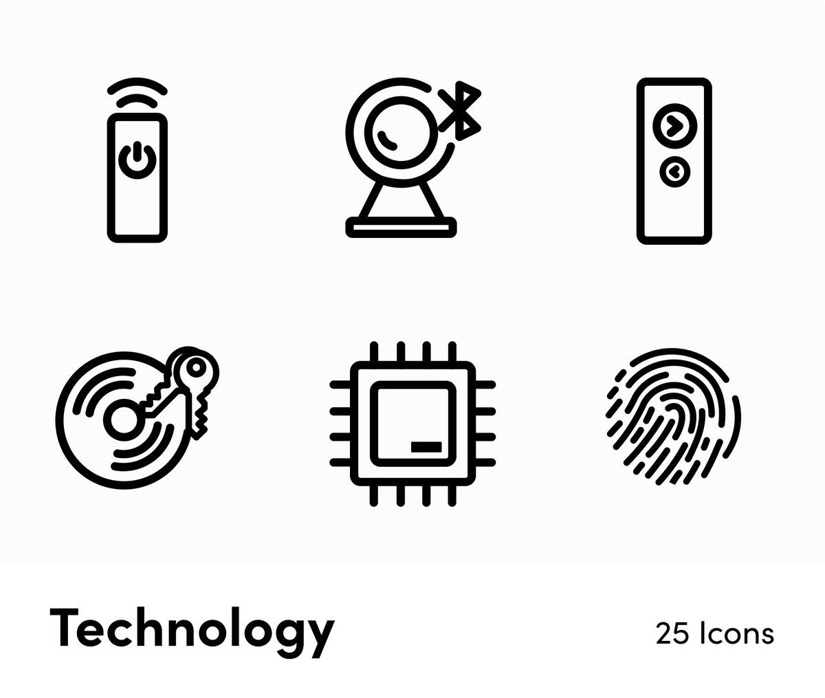 Technology Outline Vector Icons S12162103 – Infografolio