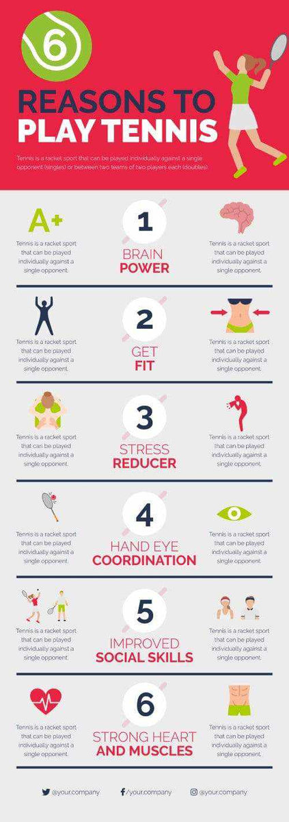 Reasons to Play Tennis Sport Infographic Template – Infografolio