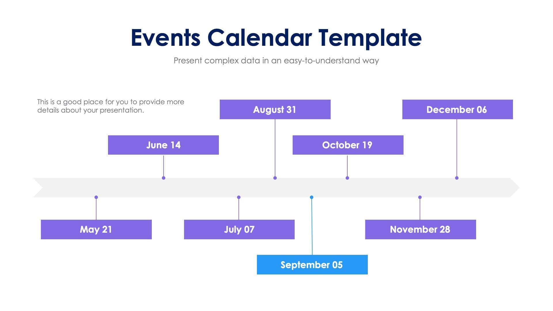 Events Calendar Infographic Slide Template S11042217 | Infografolio