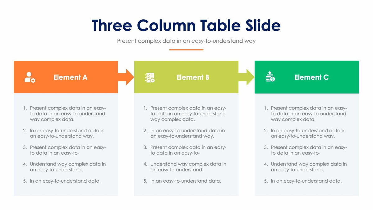 Three Column Table Slide Infographic Template S12202102 – Infografolio