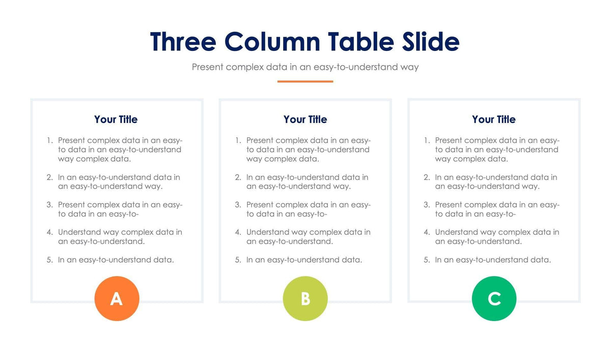 Three Column Table Slide Infographic Template S12202105 – Infografolio