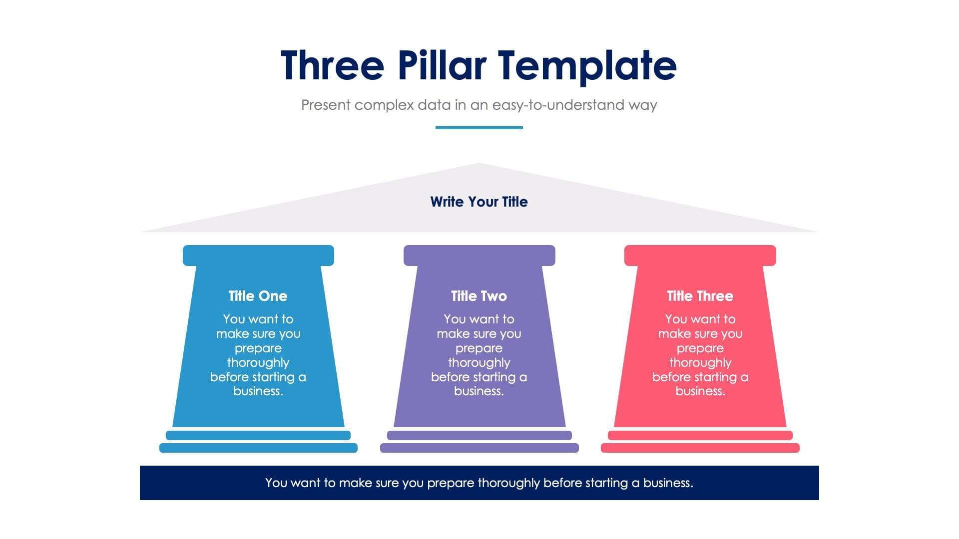 Three Pillar Slide Infographic Template S07272201 | Infografolio