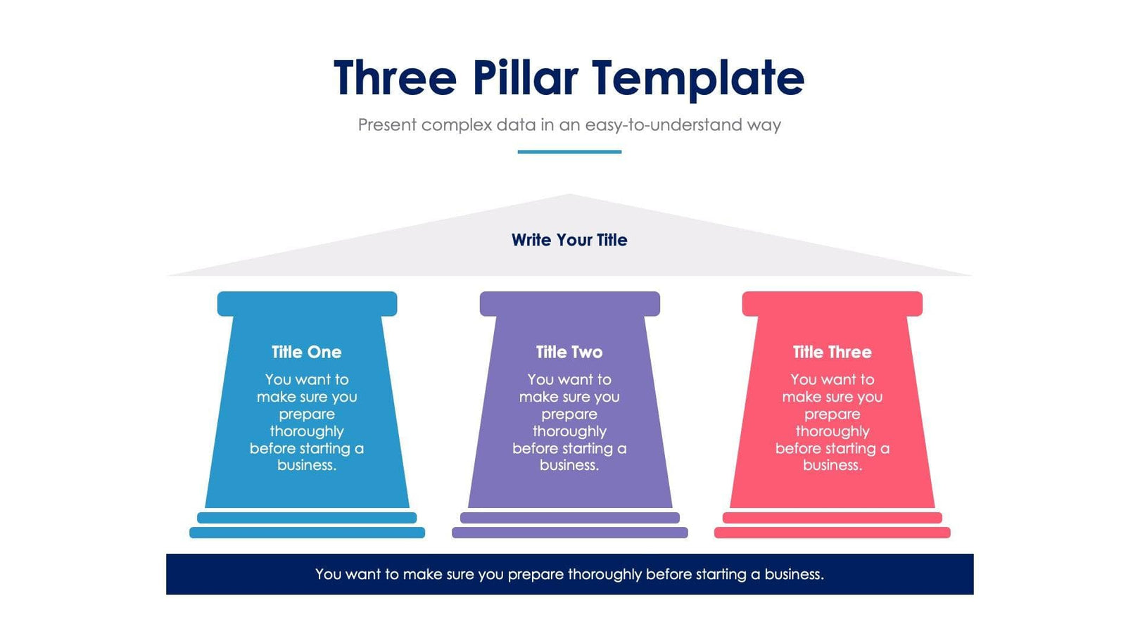 Three Pillar Slide Infographic Template S07272201 – Infografolio