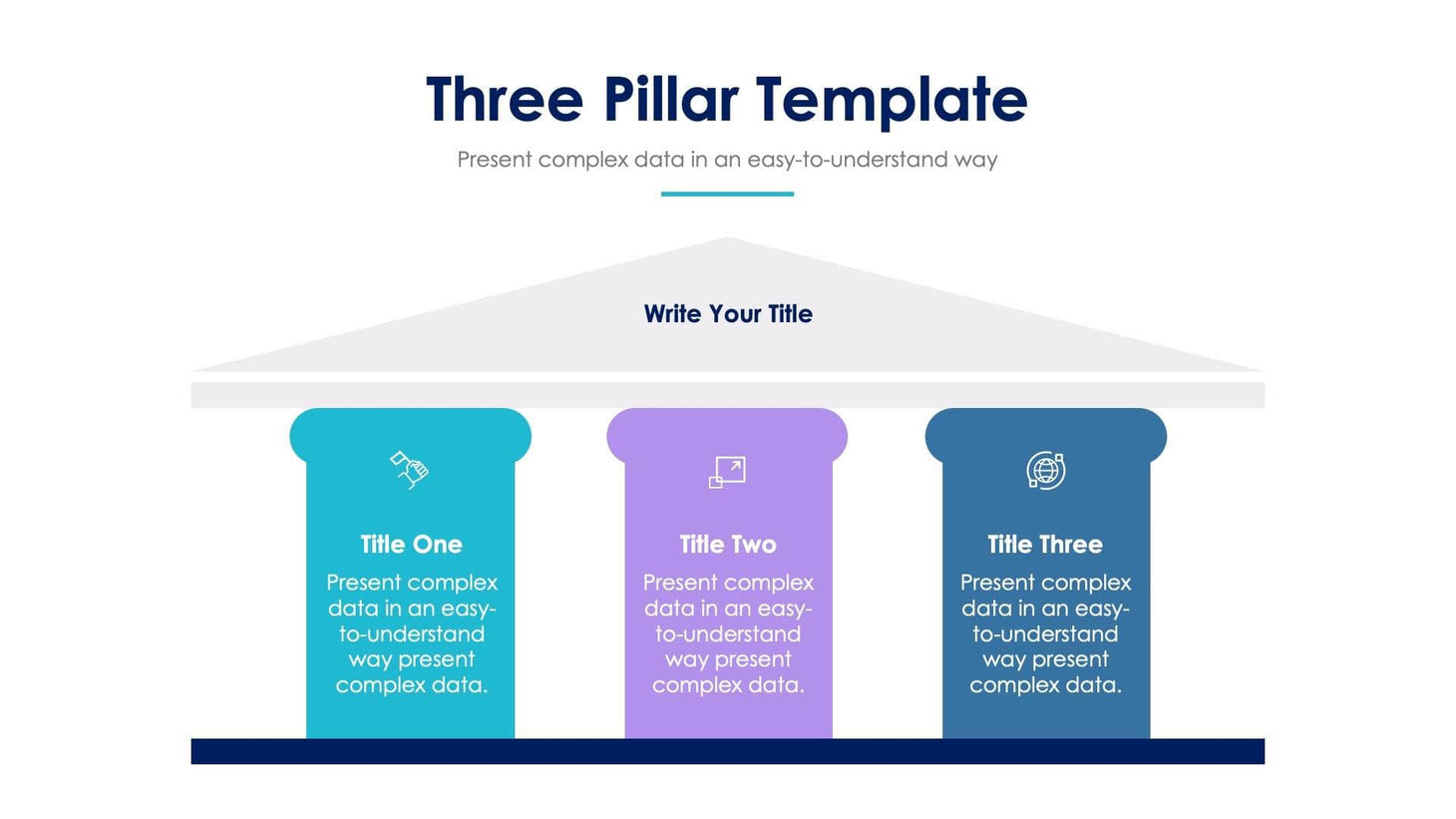 Three Pillar Slide Infographic Template S07272217 – Infografolio