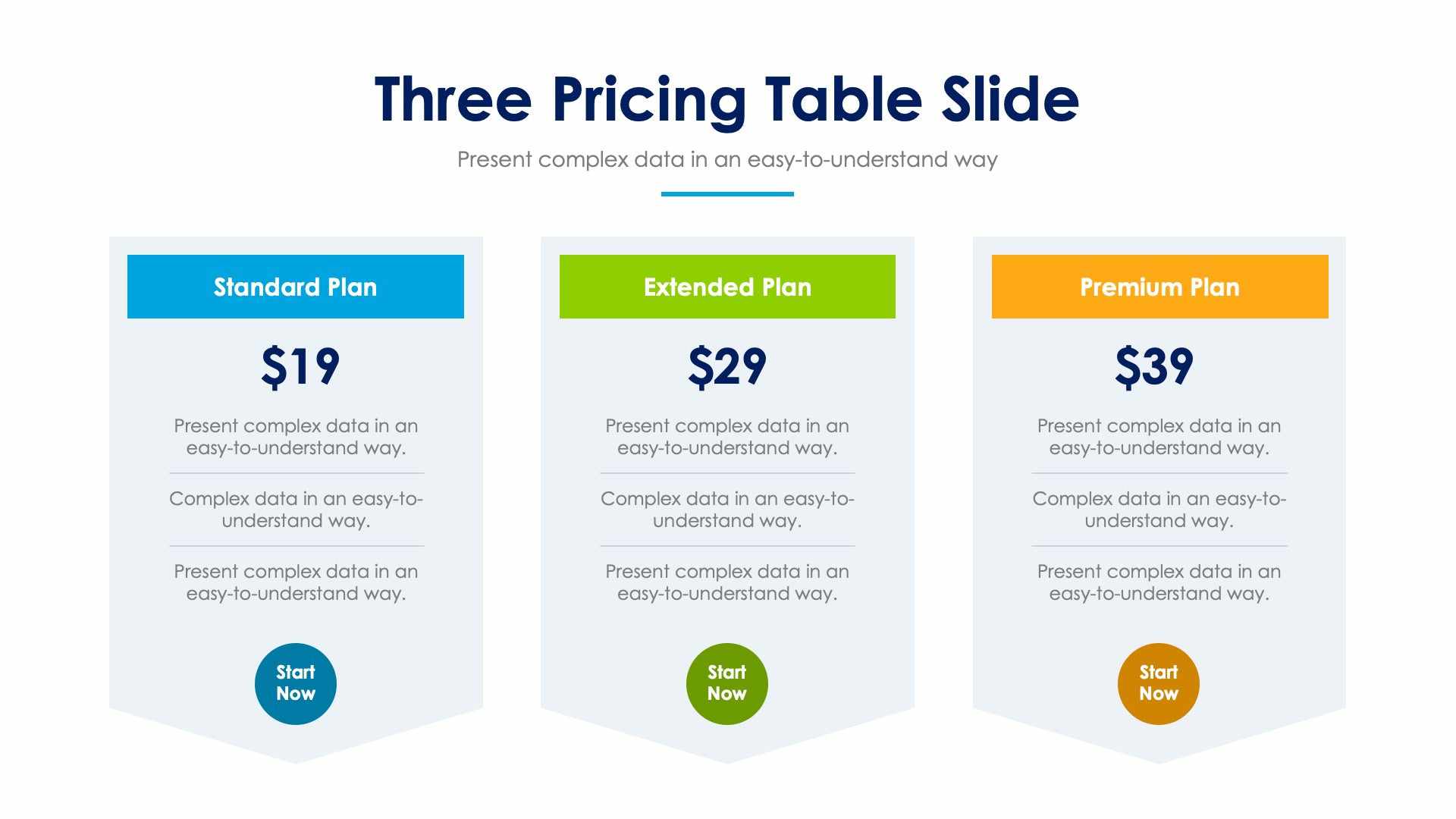 Three Pricing Table Slide Infographic Template S12202105 | Infografolio