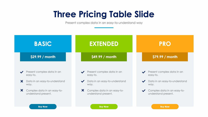 Three Pricing Table Slides – Infografolio