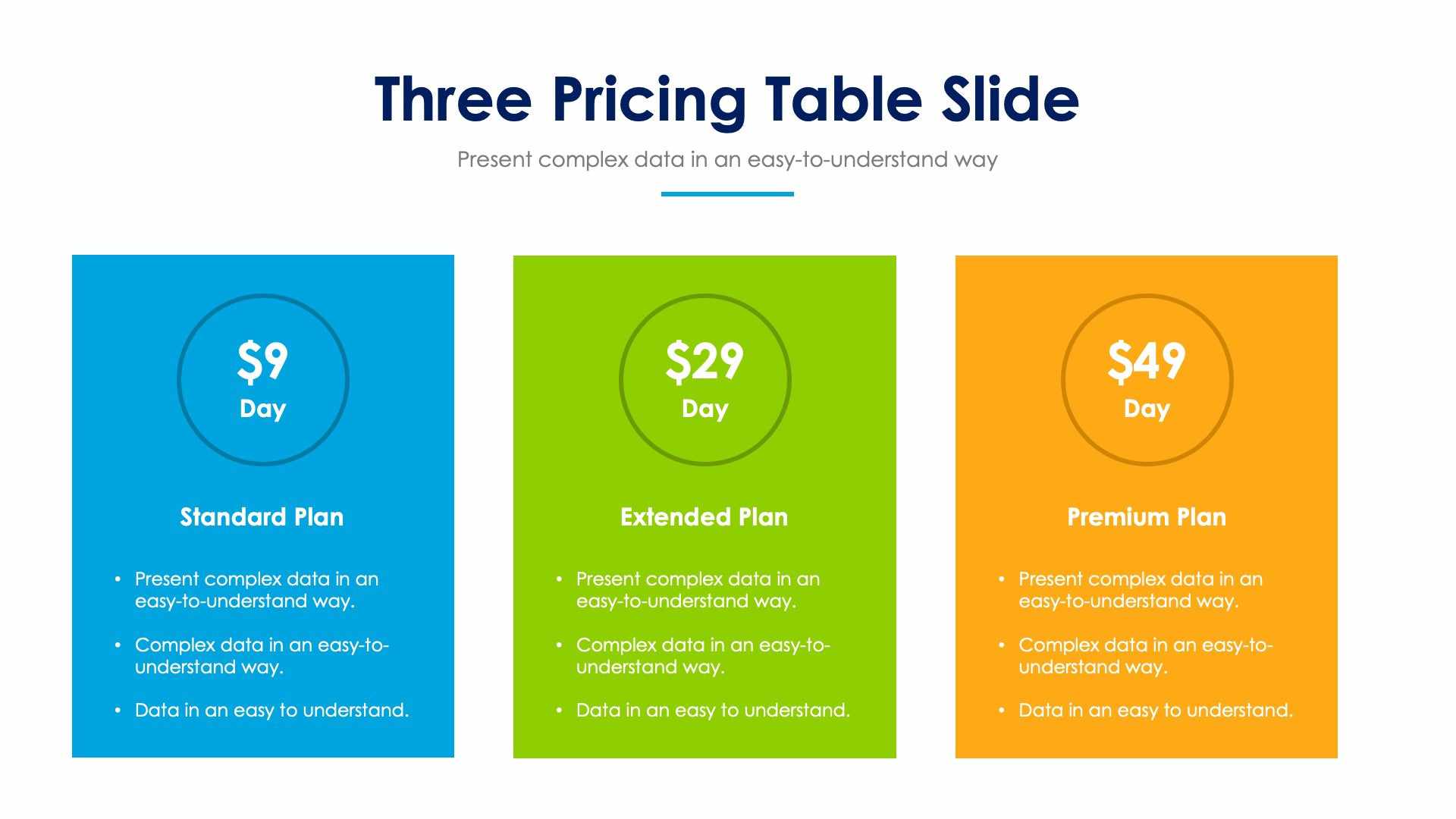 Three Pricing Table Slide Infographic Template S12202107 | Infografolio