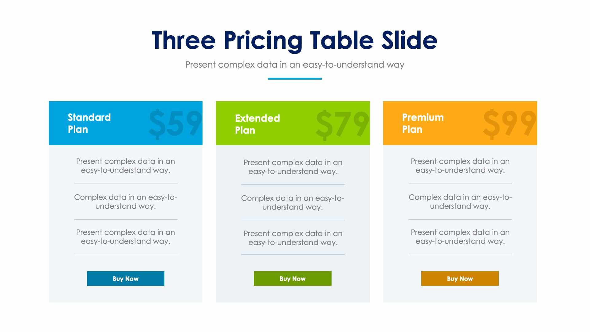 Three Pricing Table Slide Infographic Template S12202108 | Infografolio