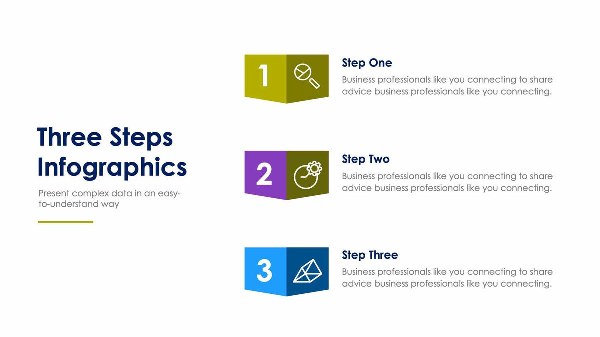 Three Steps Slide Infographic Template S02062214 – Infografolio
