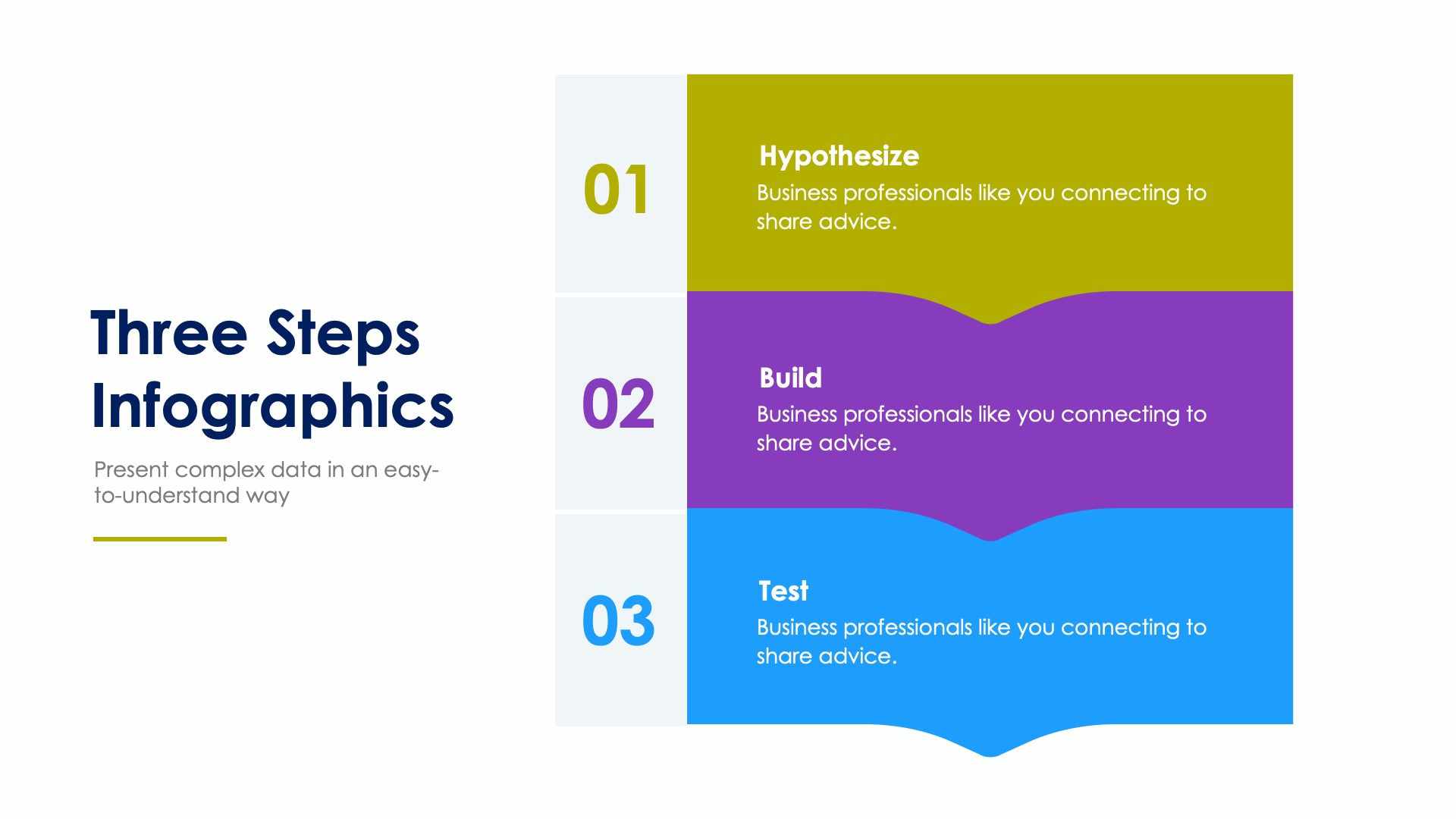 Three Steps Slide Infographic Template S02062216 | Infografolio