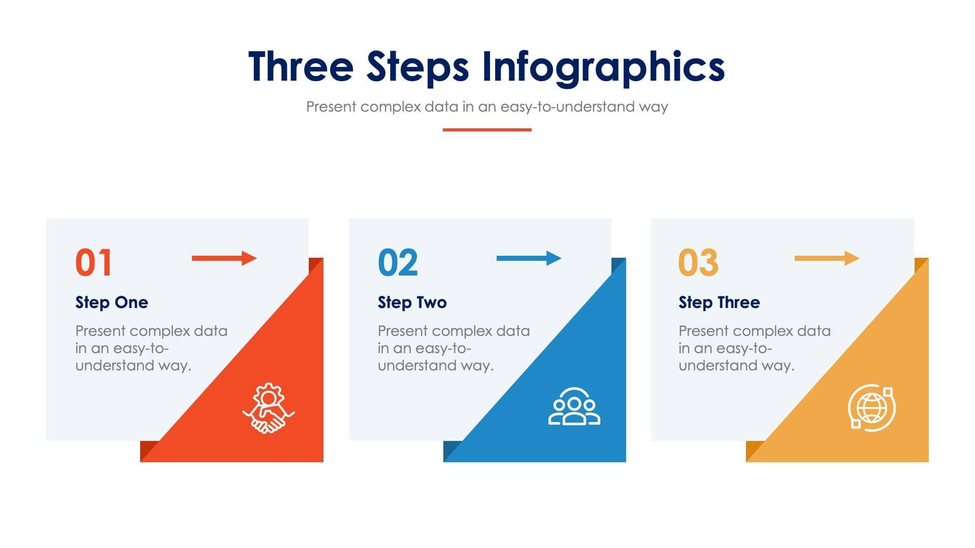 Three Steps Slide Infographic Template S06082210 | Infografolio