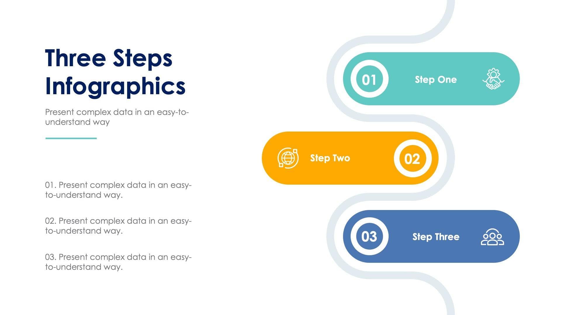 Three Steps Slide Infographic Template S06082218 | Infografolio