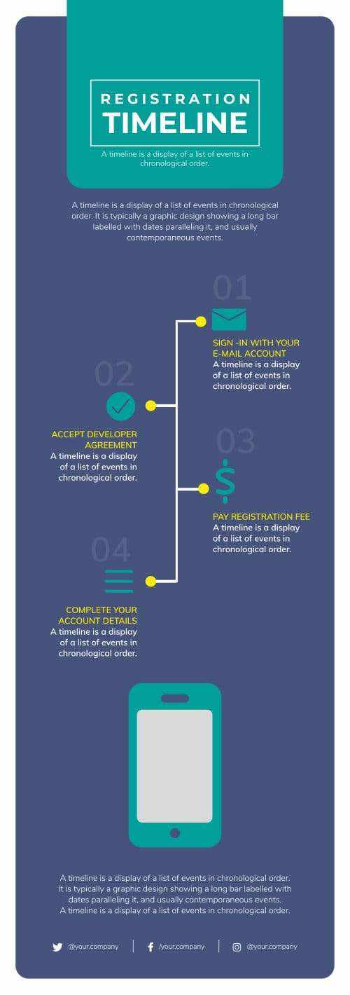 Registration Timeline Infographic Template | Infografolio