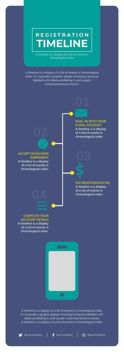 Registration Timeline Infographic Template – Infografolio