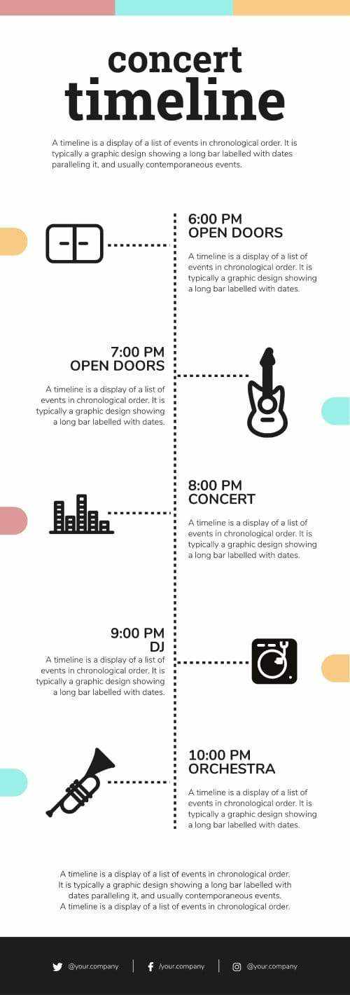 Concert Timeline Infographic Template | Infografolio