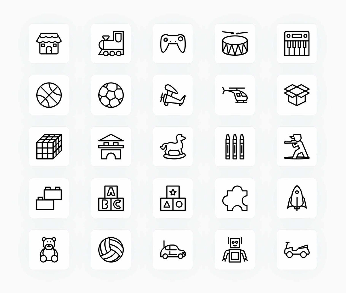Toys Outline Vector Icons S12222101 – Infografolio