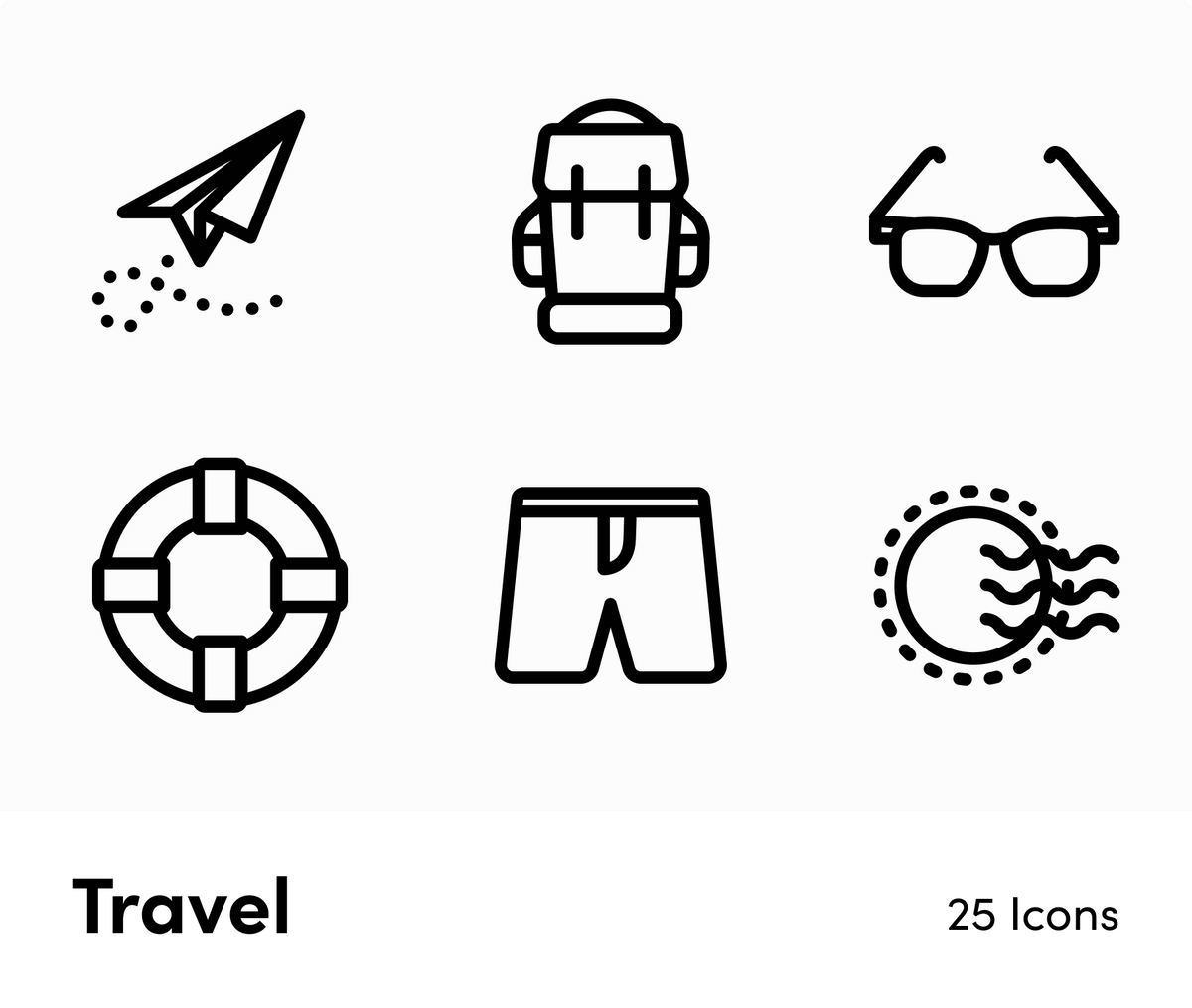 Travel Outline Vector Icons S12162102 – Infografolio