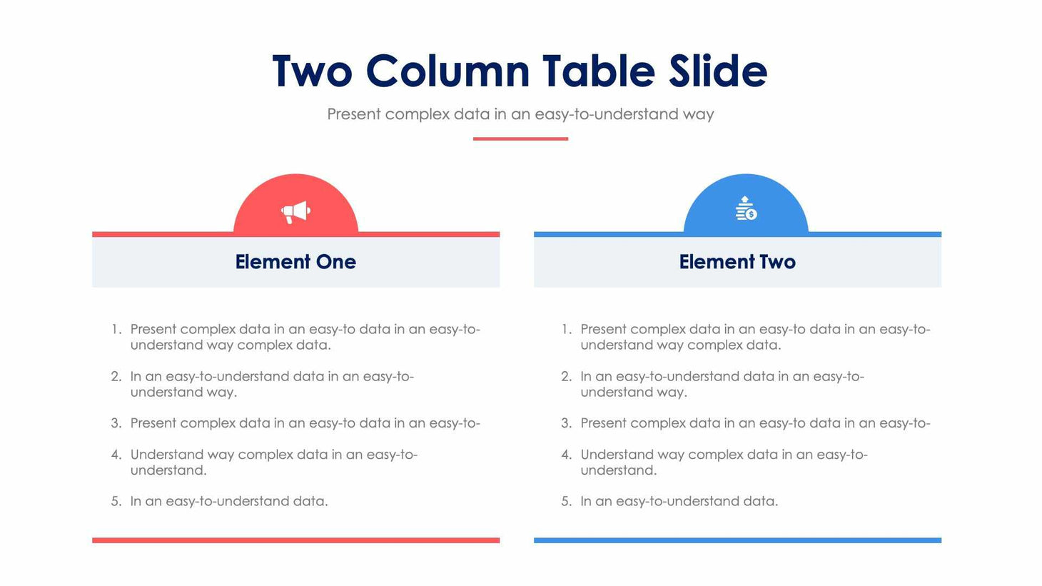 Two Column Table Slide Infographic Template S12202102 – Infografolio