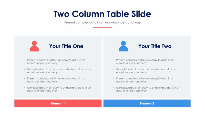 Two Column Table Slides | Infografolio