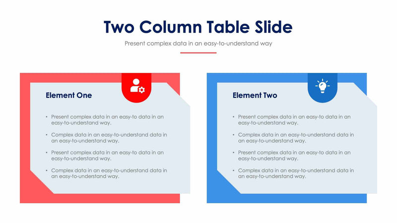 Two Column Table Slides | Infografolio