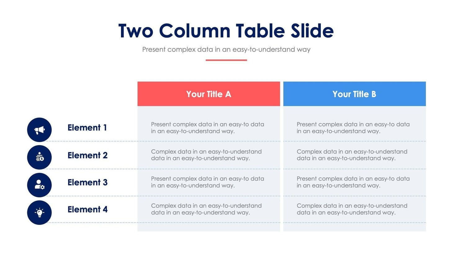 Two Column Table Slide Infographic Template S12202110 – Infografolio