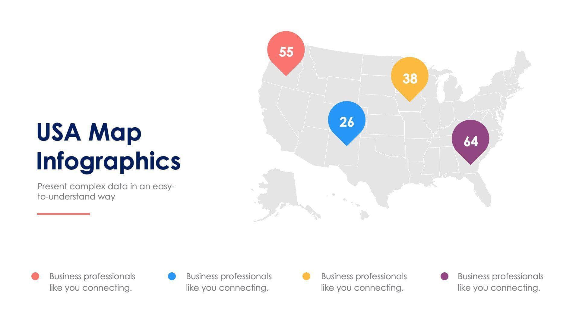 USA Map Slide Infographic Template S11262103 | Infografolio