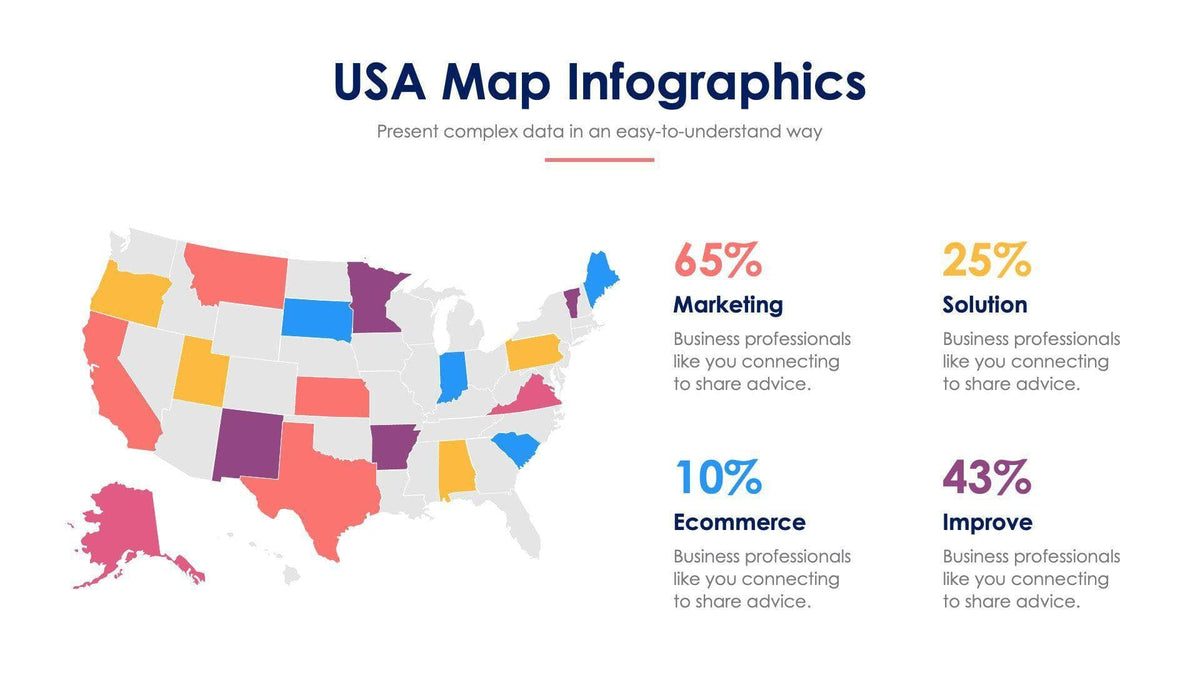 USA Map Slide Infographic Template S11262105 – Infografolio