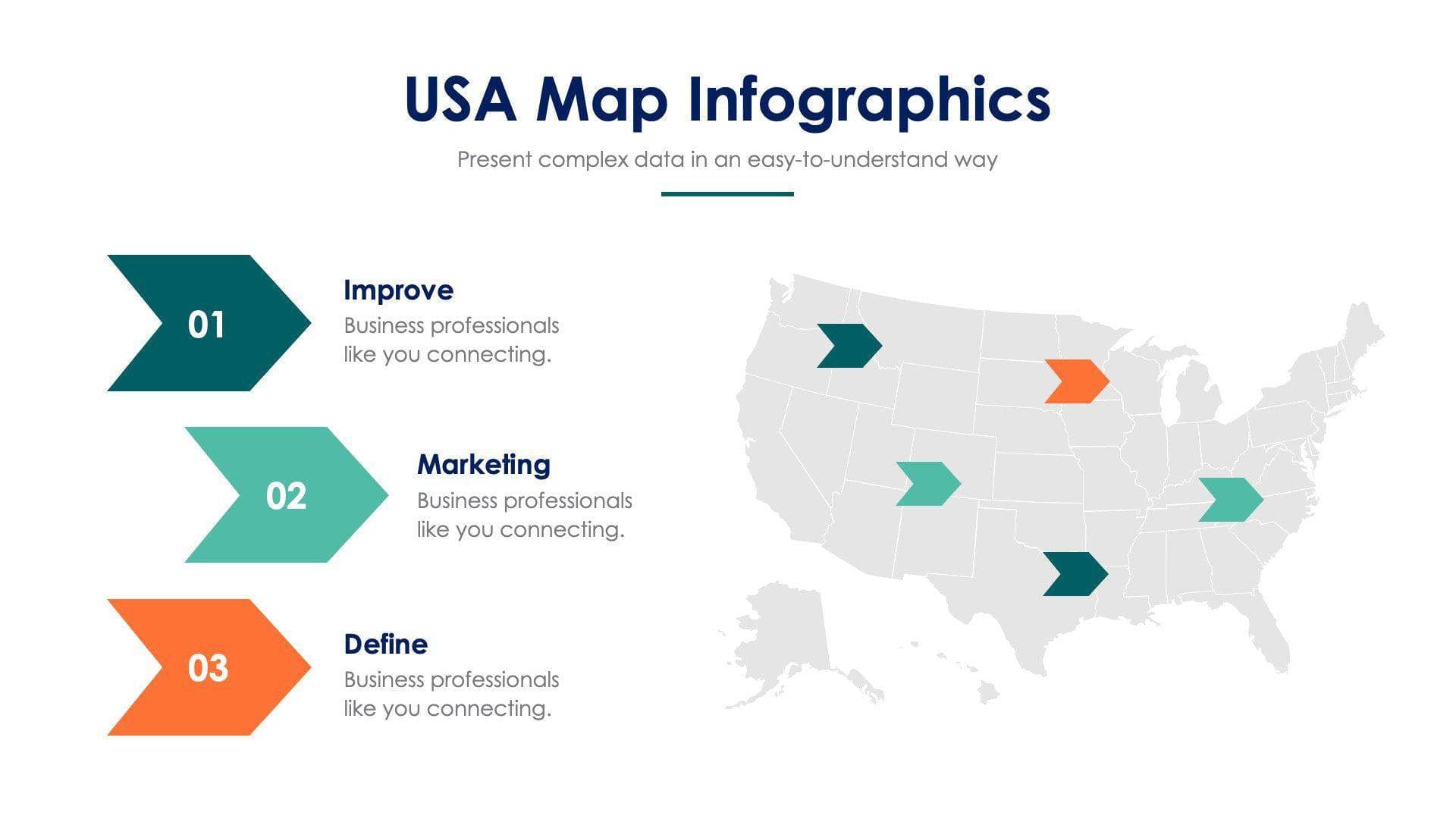 USA Map Slide Infographic Template S11262124 | Infografolio