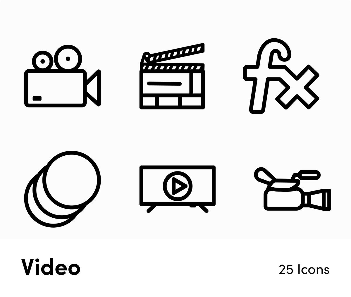 Video Outline Vector Icons S12162101 – Infografolio