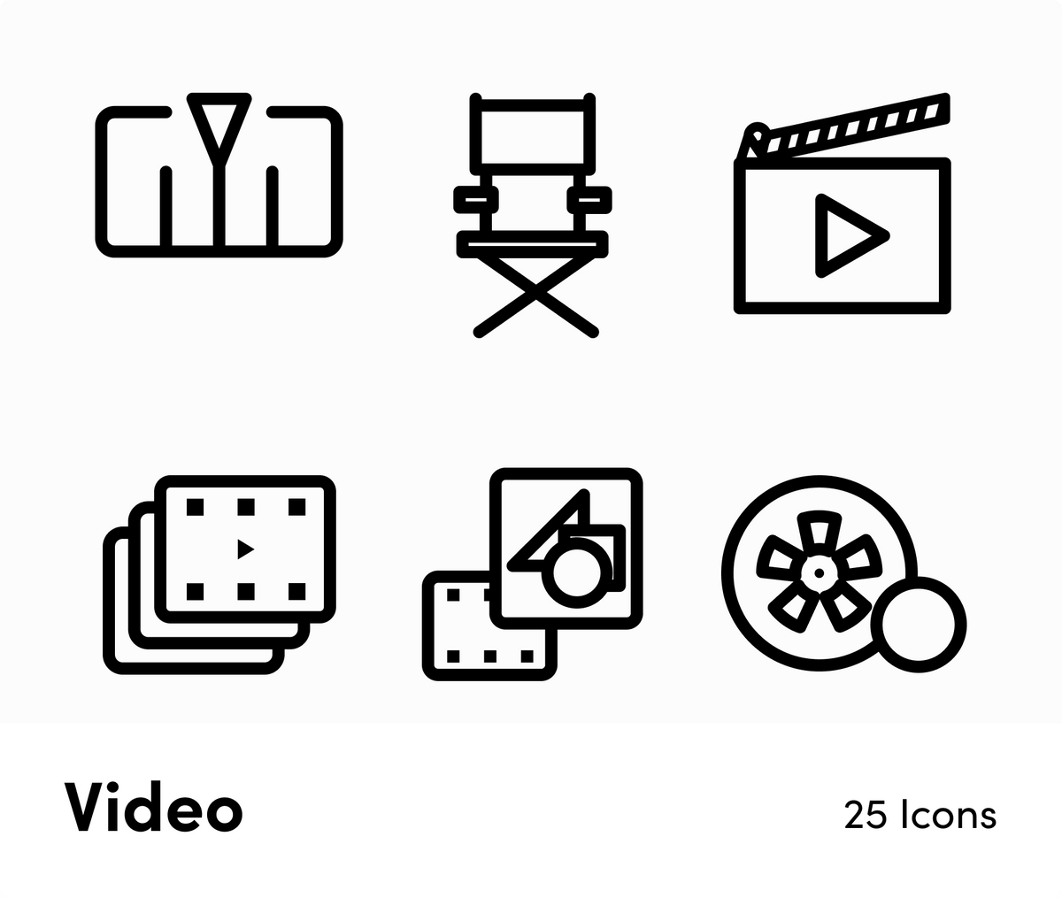 Video Outline Vector Icons S12162102 – Infografolio