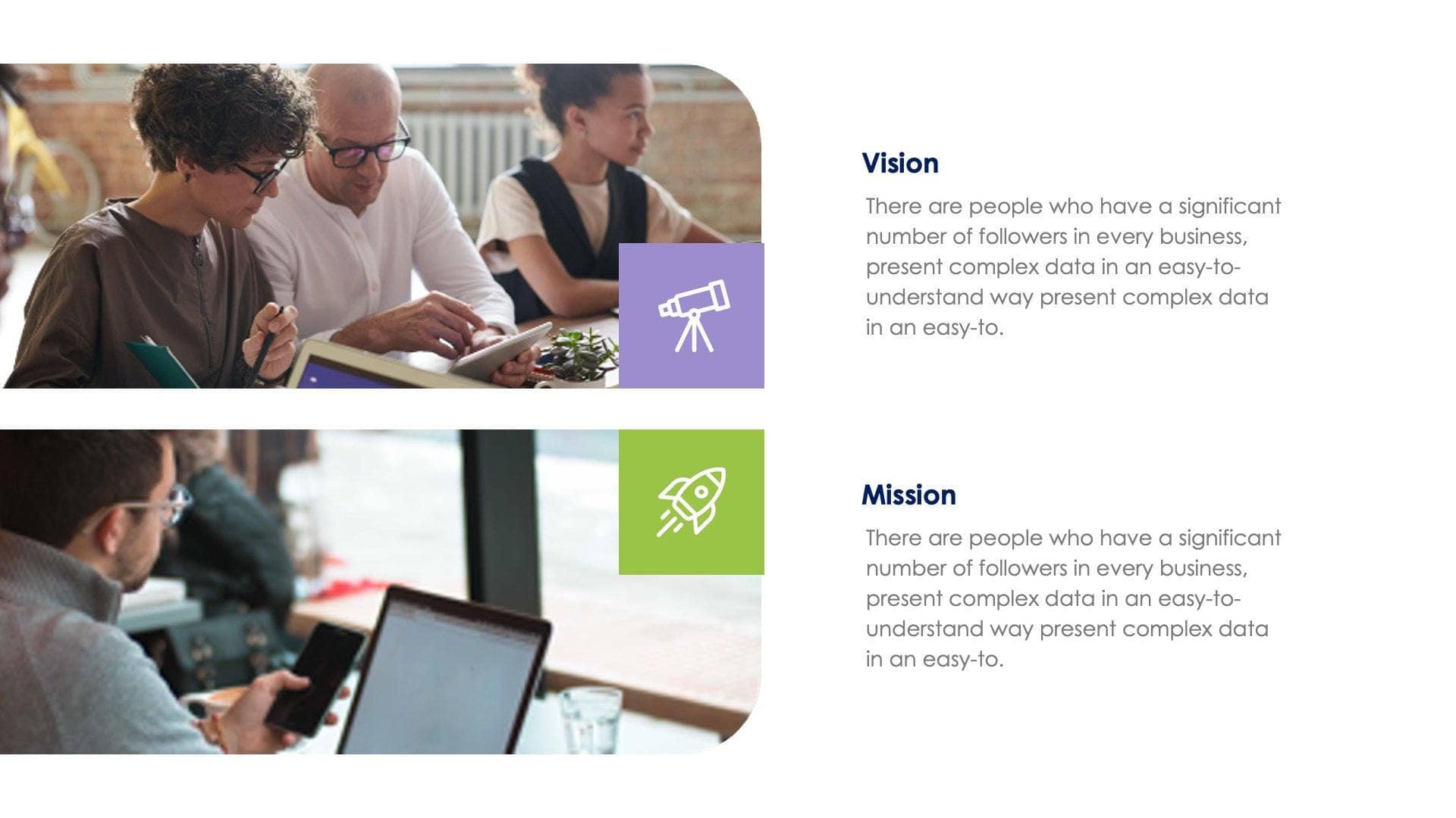 Mission and Vision Slide Template S11042207 | Infografolio
