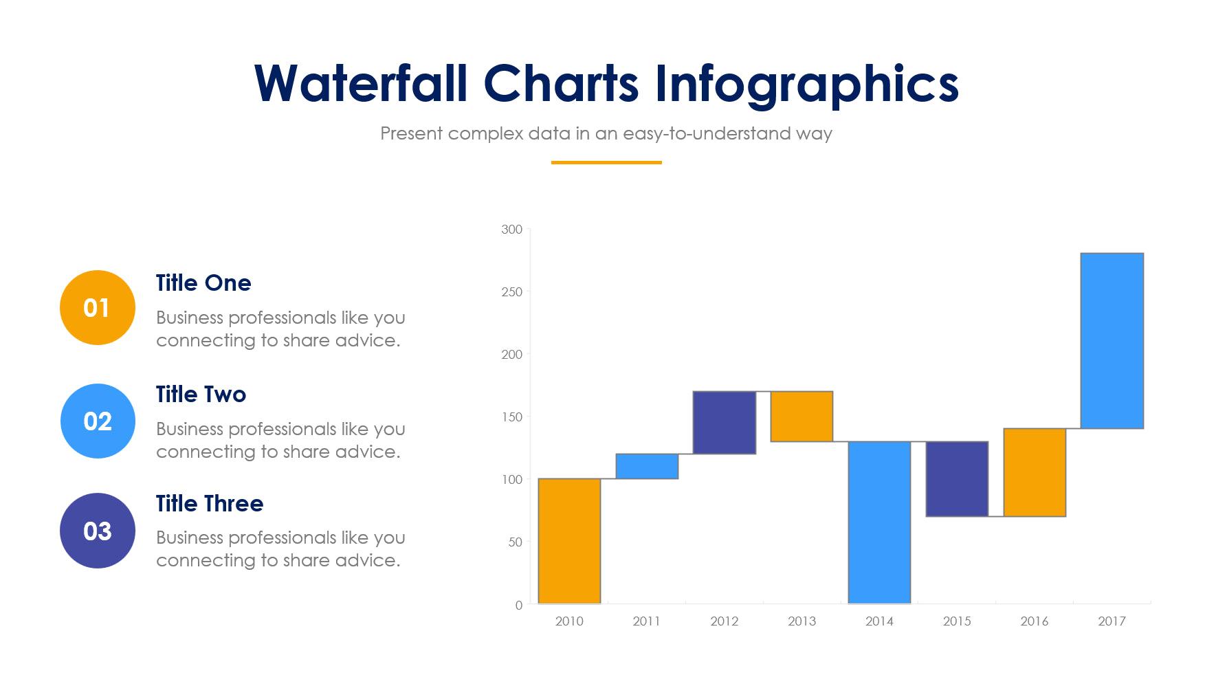 Waterfall Charts Slide Infographic Template S02072204 | Infografolio