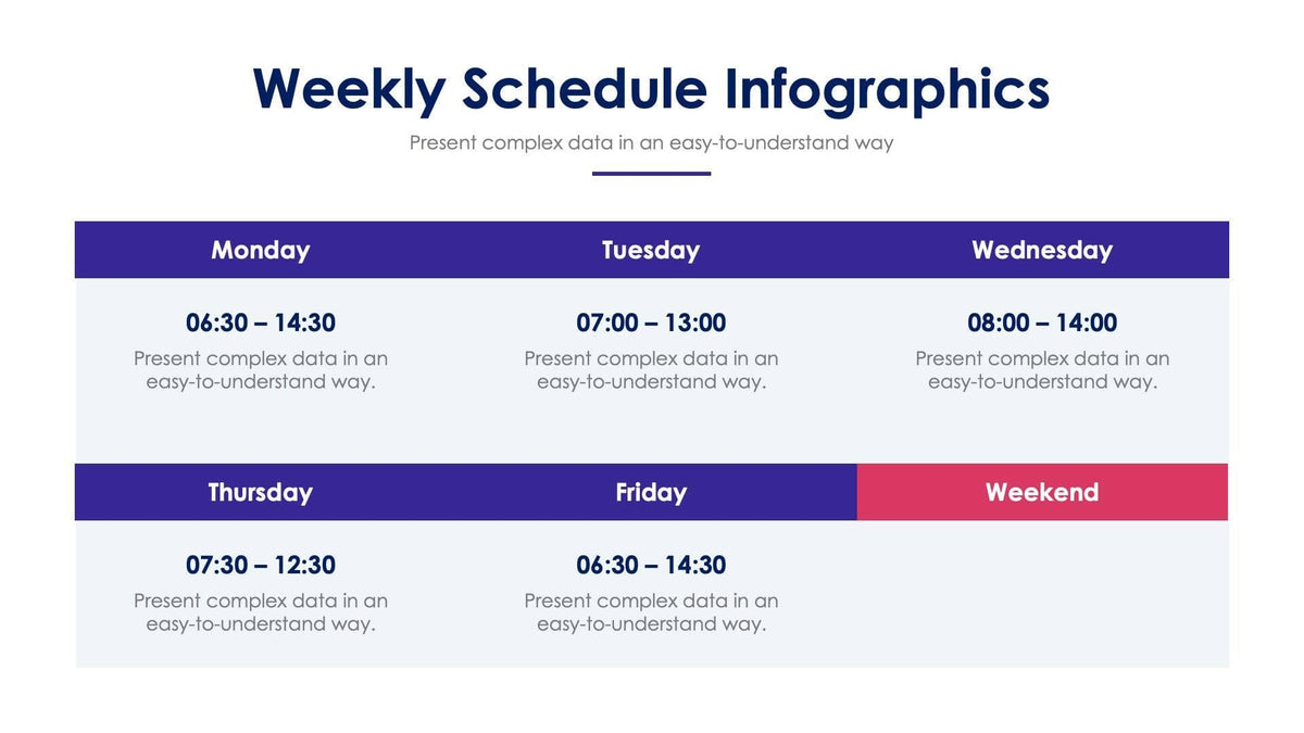 Weekly Schedule Slide Infographic Template S03032205 – Infografolio